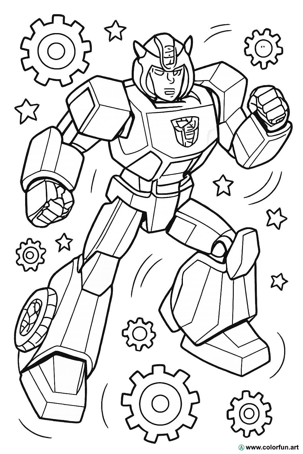 Dibujo Para Colorear De Bumblebee De Los Transformers Descargar O
