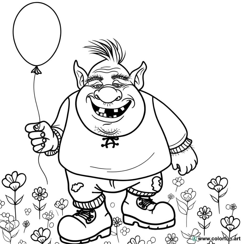 Fun ogre coloring page Download or Print for free