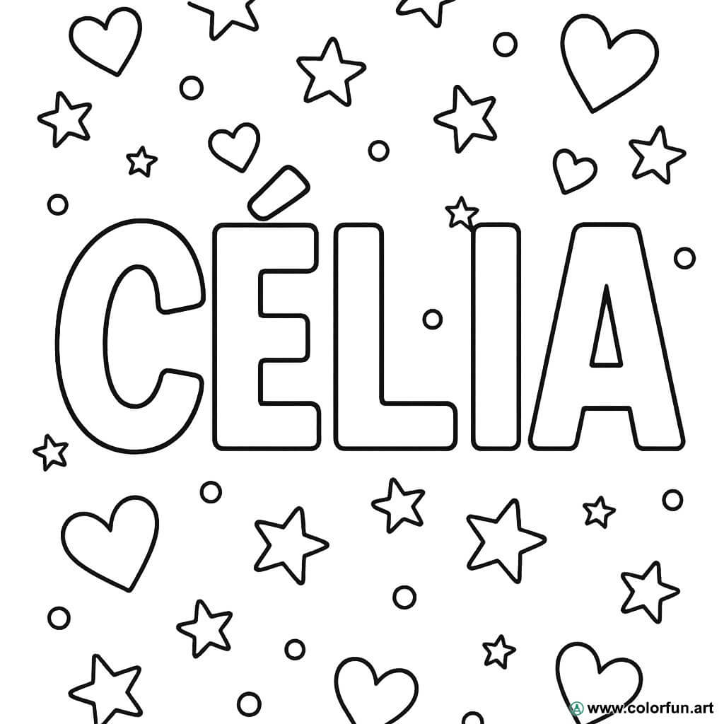 Dibujo para colorear del nombre Célia Descargar o Imprimir de forma ...