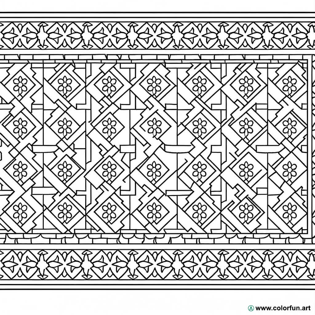 Dibujo para colorear del arte marroquí Descargar o Imprimir de forma ...