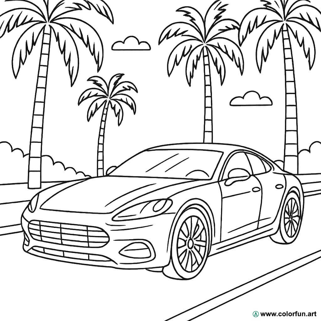 Luxury car coloring page for kids Download or Print for free