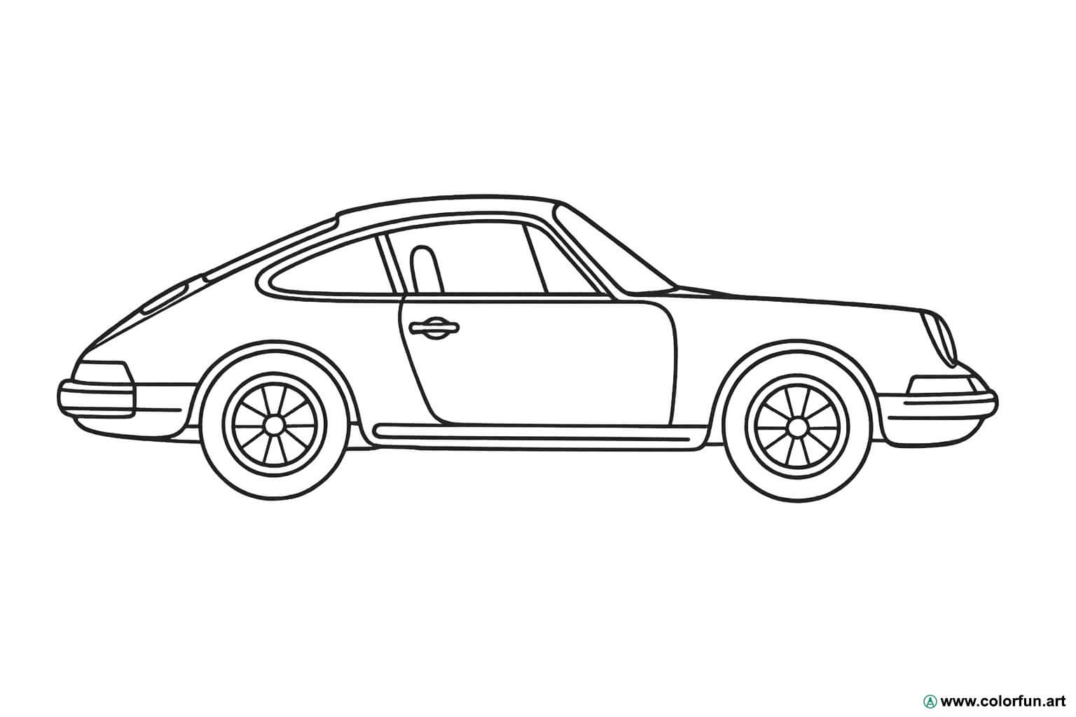 Porsche collection coloring page Download or Print for free