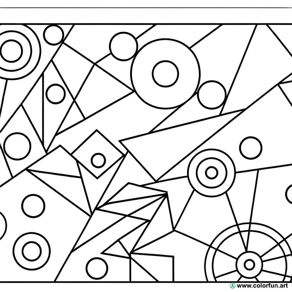 Dibujo para colorear de un gran abstracto Descargar o Imprimir de forma ...