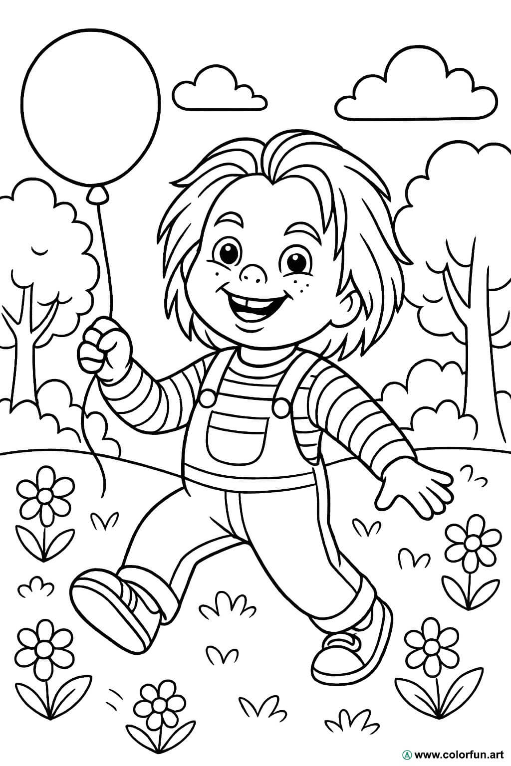 Chucky coloring page for little ones Download or Print for free