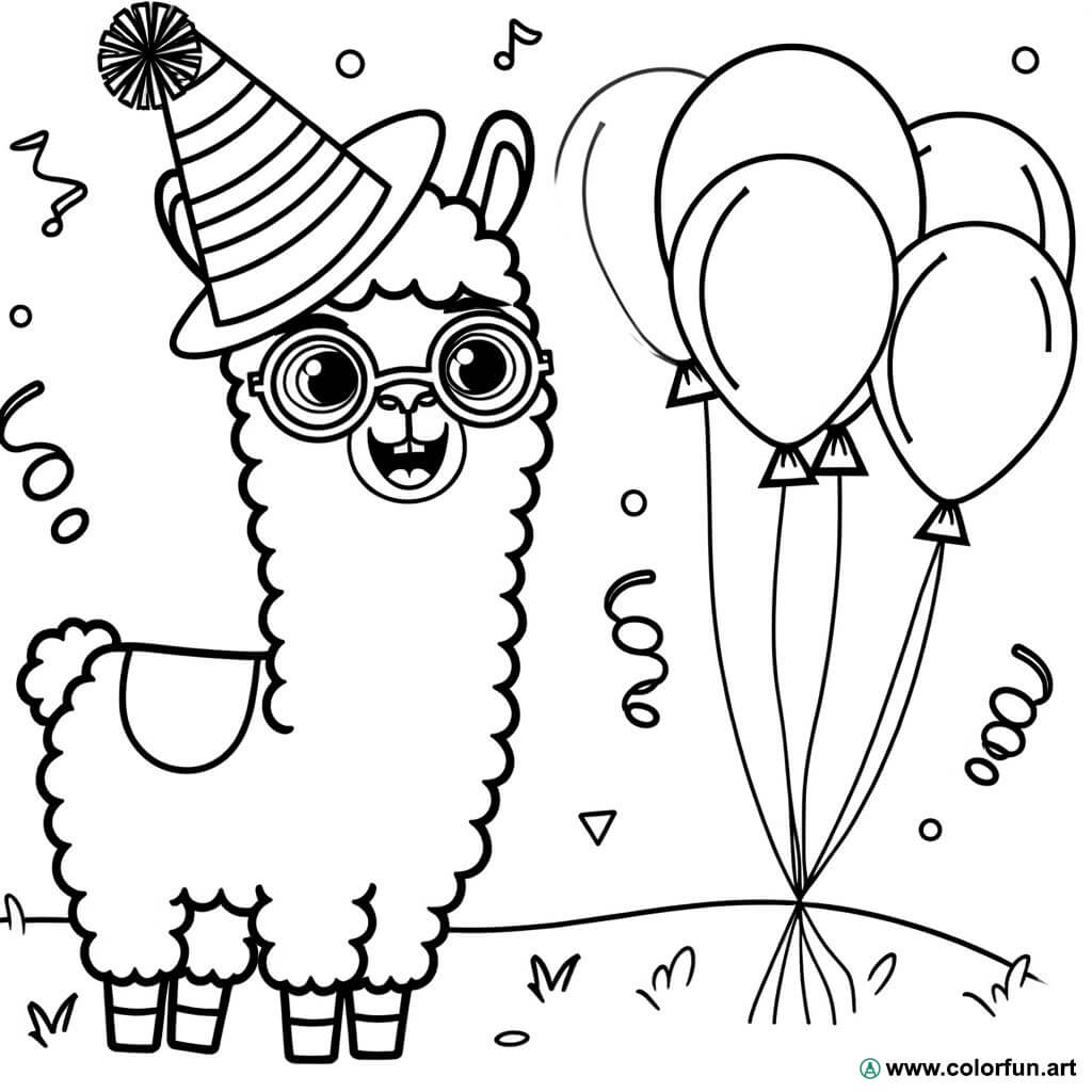 Dibujo para colorear de lama divertido Descargar o Imprimir de forma ...