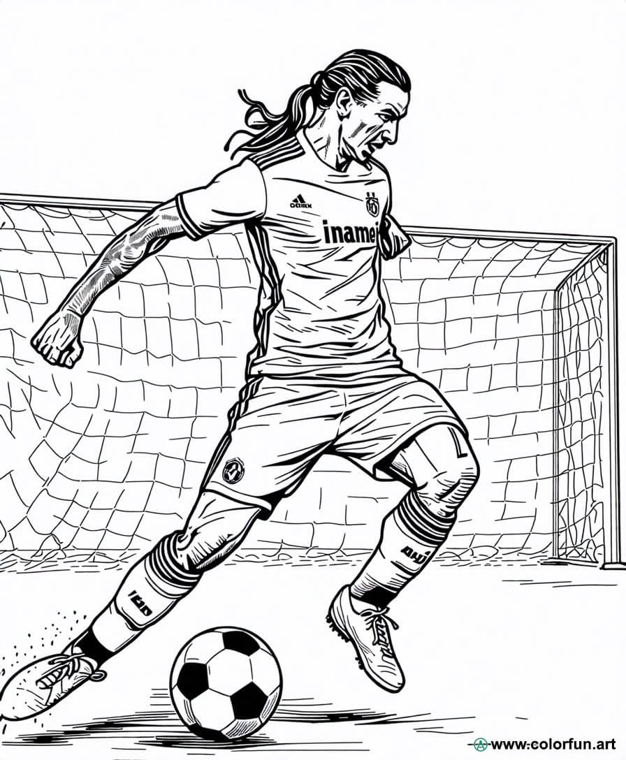 Coloriage du footballeur Ibrahimović à Télécharger ou à Imprimer ...