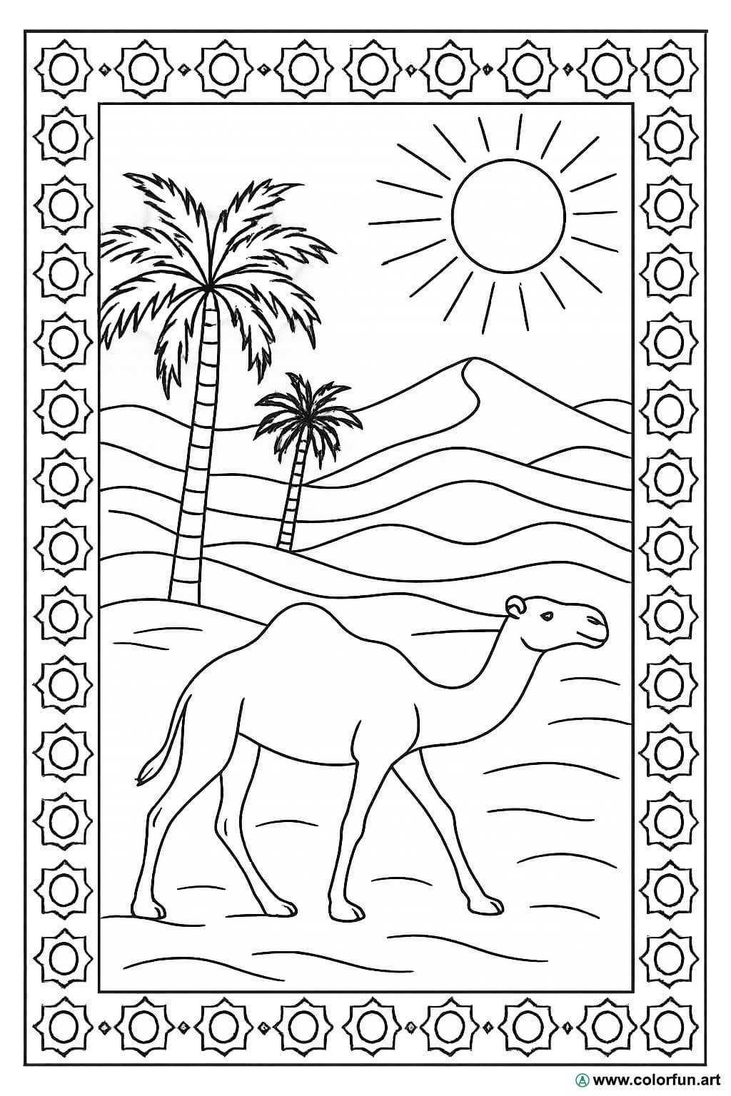 Nature coloring page in Morocco Download or Print for free