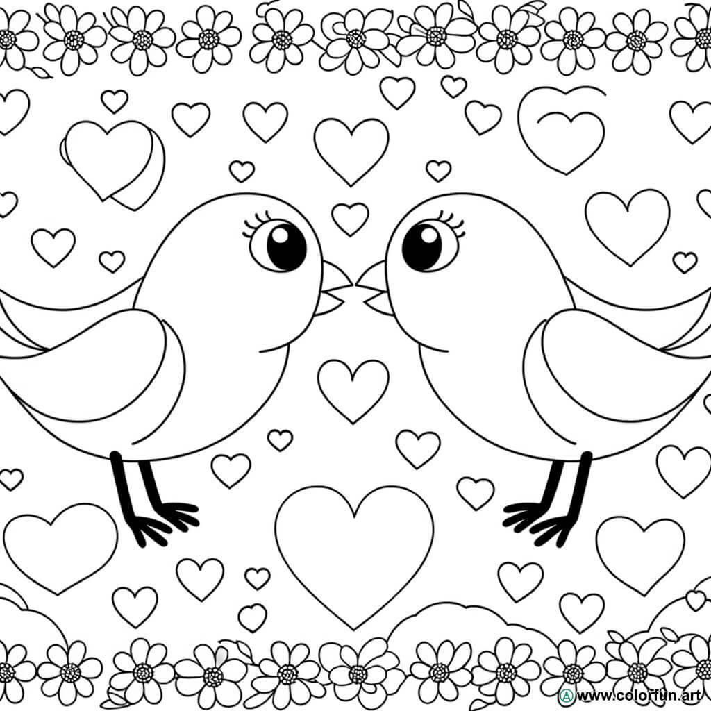 Coloriage original pour la Saint-Valentin à Télécharger ou à Imprimer ...