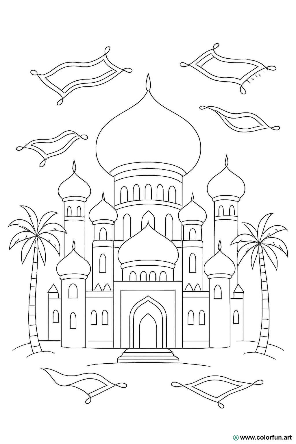 Aladdin's Palace coloring page Download or Print for free