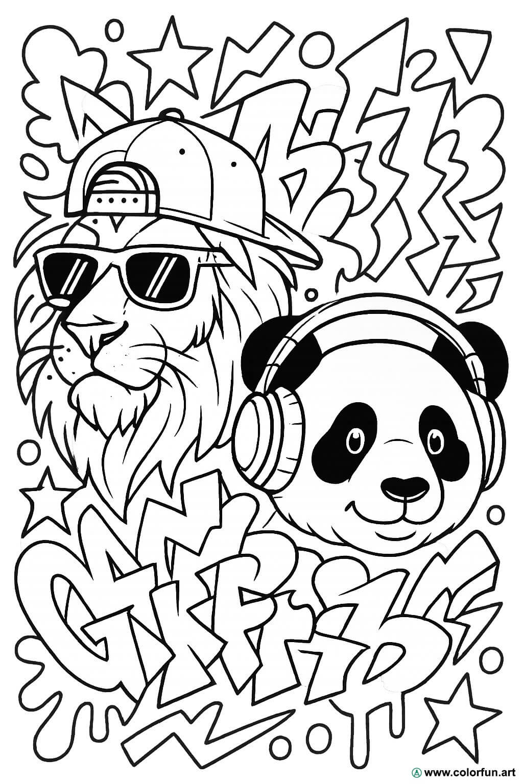 Coloriage d'animaux pour ados à Télécharger ou à Imprimer gratuitement