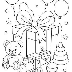 22 Planșe De Colorat Cu Cadouri - Desene de colorat gratuite pentru ...