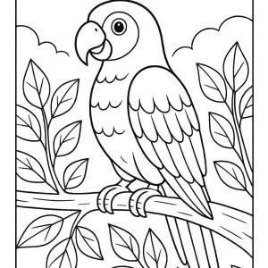 22 Planșe De Colorat Cu Papagali - Desene de colorat gratuite pentru ...