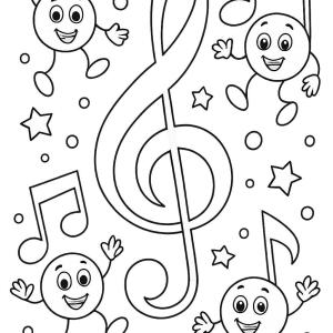 22 Coloriages De Notes De Musique - Coloriages Gratuits pour Enfants ...