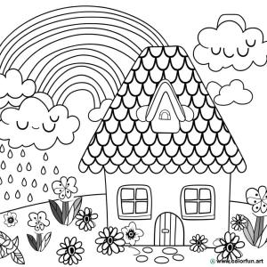 28 Planșe De Colorat Cu Case - Desene de colorat gratuite pentru copii ...