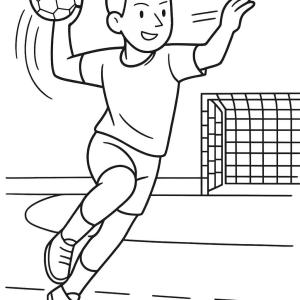 Handball coloring page Download or Print for free