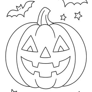 Dibujo para colorear de calabaza tradicional para Halloween Descargar o ...
