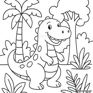 22 Planșe De Colorat Cu Dinozauri - Desene de colorat gratuite pentru ...