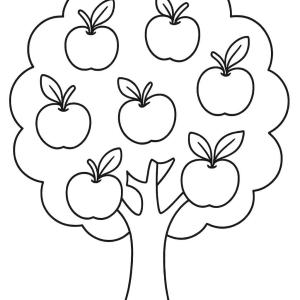 9 Coloriages De Pommiers - Coloriages Gratuits pour Enfants - ColorFun.fr