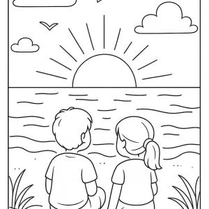 30 Coloring Pages Of Sunset - Free Coloring Pages for Kids - ColorFun.art