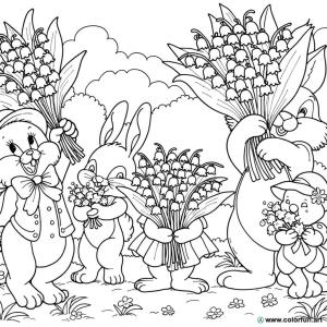 Kolorowanka na 1 maja: święto pracy Do pobrania lub wydrukowania za darmo