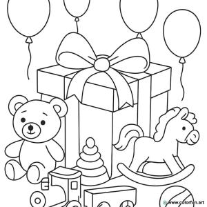 22 Planșe De Colorat Cu Cadouri - Desene de colorat gratuite pentru ...