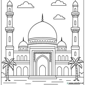 22 Coloring Pages Of Mosques - Free Coloring Pages for Kids - ColorFun.art