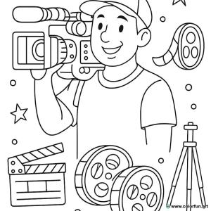 Titan cameraman coloring page Download or Print for free
