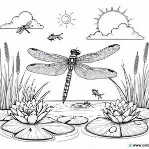 22 Ausmalbilder Von Libellen - Kostenlose Ausmalbilder für Kinder - ColorFun.art
