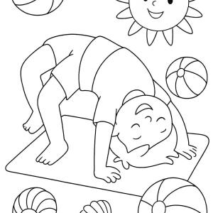 Coloring page for gym and wellness Download or Print for free