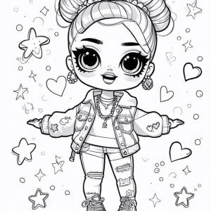 LOL OMG doll coloring page for a special birthday Download or Print for ...