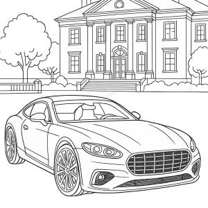 Realistic luxury car coloring page Download or Print for free