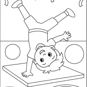 Gym coloring page for the holidays Download or Print for free