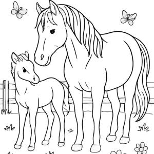 21 Ausmalbilder Von Pferd Und Fohlen - Kostenlose Ausmalbilder für ...