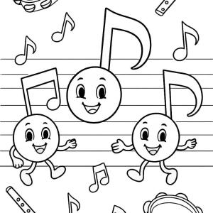 22 Coloriages De Notes De Musique - Coloriages Gratuits pour Enfants ...
