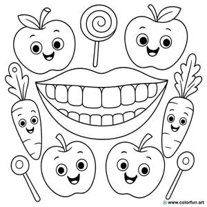 30 Coloriages De Bouche Et Dents - Coloriages Gratuits pour Enfants ...
