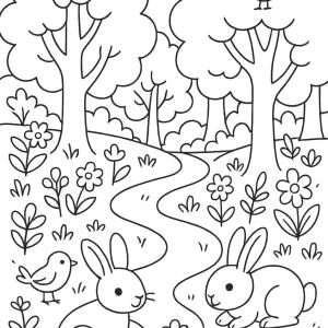 Anti-stress coloring page of zen landscapes Download or Print for free