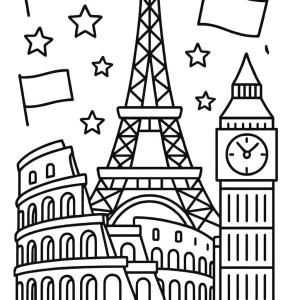 Coloring page of European maps Download or Print for free