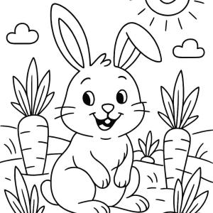 22 Planșe De Colorat Cu Iepurași - Desene de colorat gratuite pentru ...