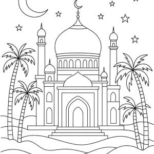 Islamic culture coloring page Download or Print for free