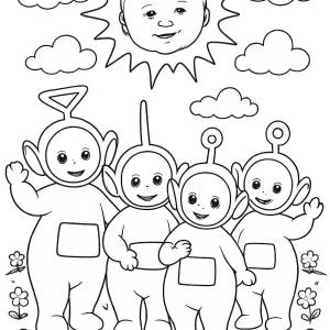 Teletubbies coloring page for little ones Download or Print for free
