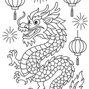 Coloriage pour le Nouvel An chinois à Télécharger ou à Imprimer ...
