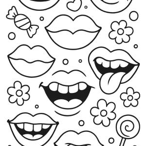 Coloriage de la bouche et des dents à Télécharger ou à Imprimer ...