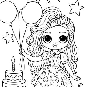 Coloring page of the LOL OMG doll in a winter outfit Download or Print ...