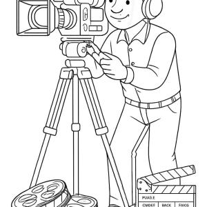Titan cameraman coloring page Download or Print for free