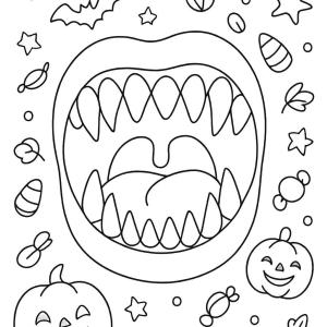 Coloriage de la bouche et des dents à Télécharger ou à Imprimer ...