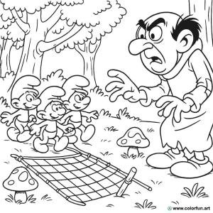 Coloriage des Schtroumpfs en groupe à Télécharger ou à Imprimer ...