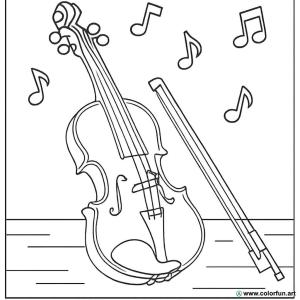 Disegno da colorare dettagliato di un violino Scarica o Stampa ...