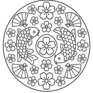 Coloriage japonais de manga chibi à Télécharger ou à Imprimer gratuitement