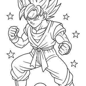 Goten coloring page from Dragon Ball Z Download or Print for free