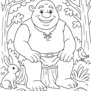 Coloriage d'un ogre mignon à Télécharger ou à Imprimer gratuitement